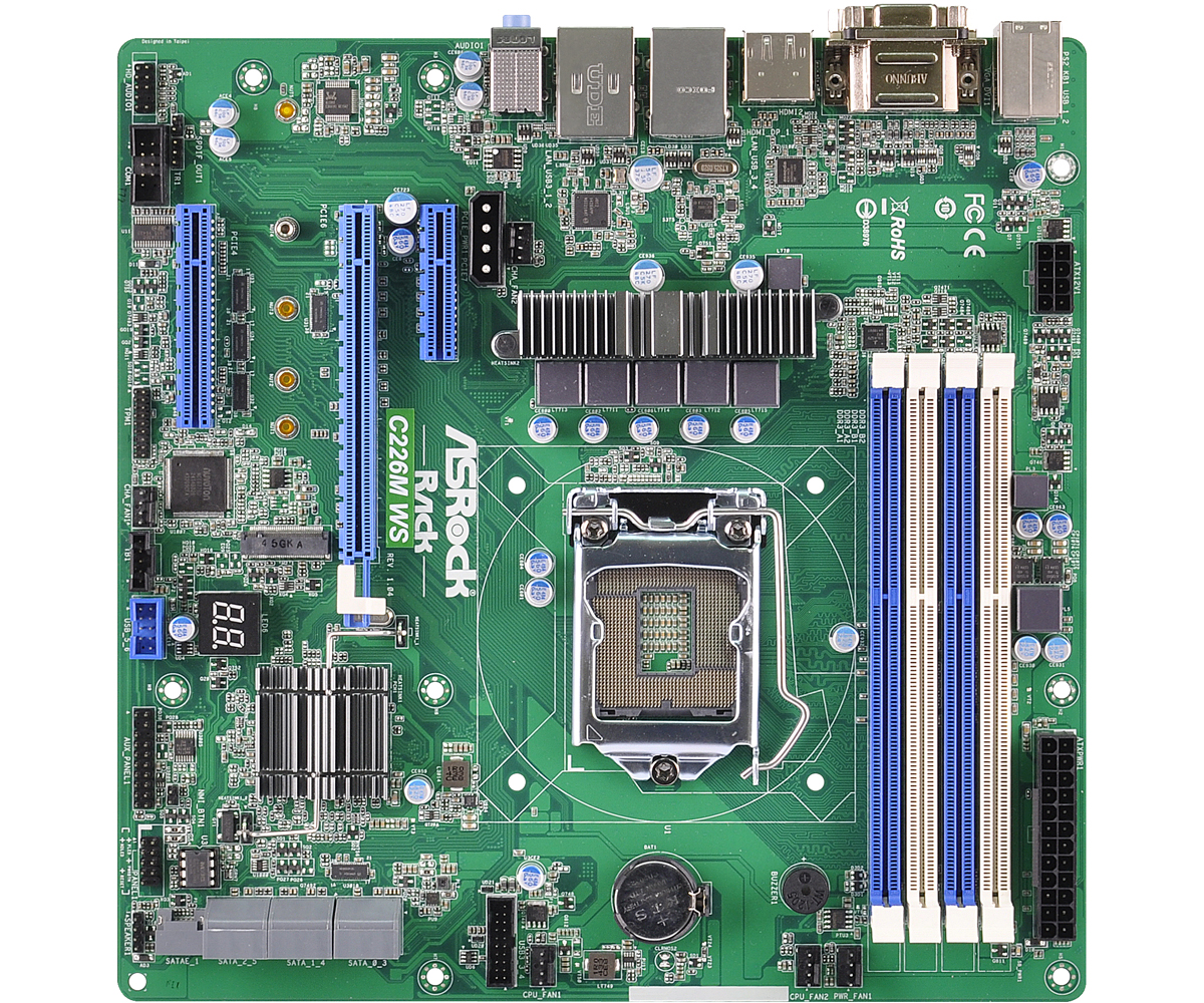 micro-ATX, C226 chipset, 1x soc.1150, DDR3-4 DIMMs, 6xSATA 6G, 2xGLAN ...